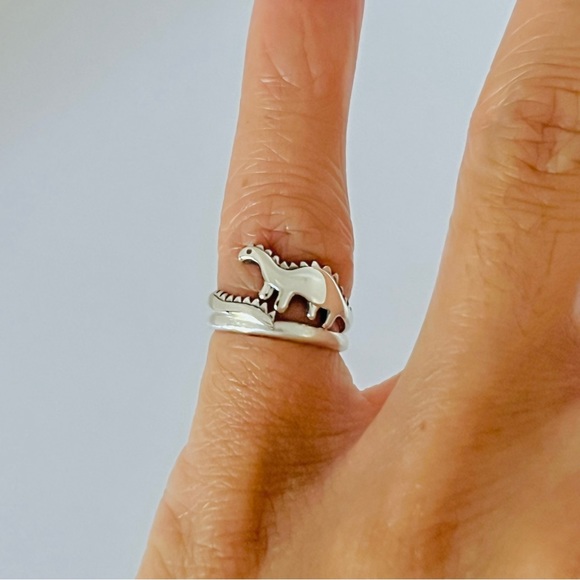 Jewelry | Sterling Silver Dinosaur Ring Dino Ring Silver Dino Ring ...